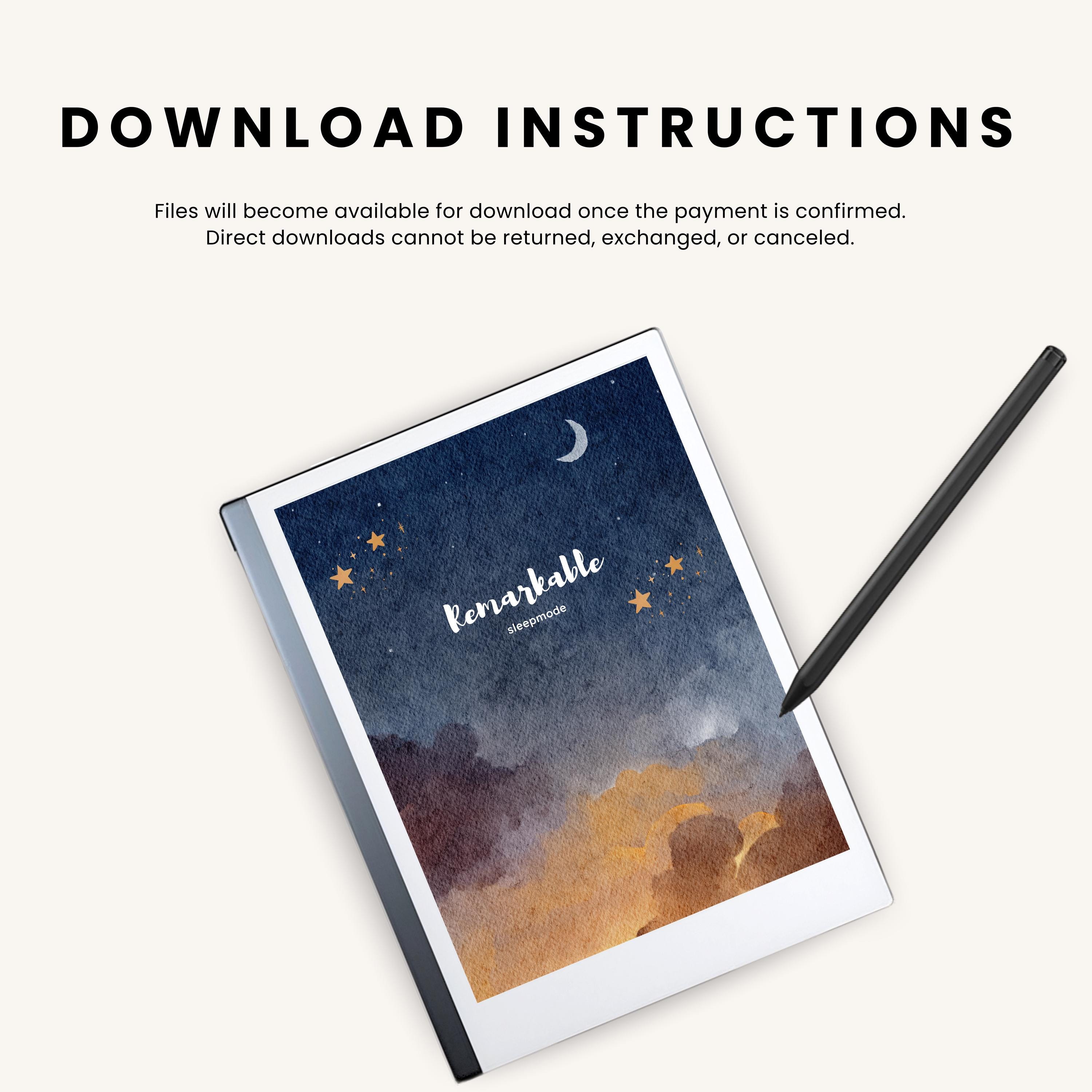 Sleep Screen Saver Template for Remarkable Paper Pro- Minimalistic Art ...