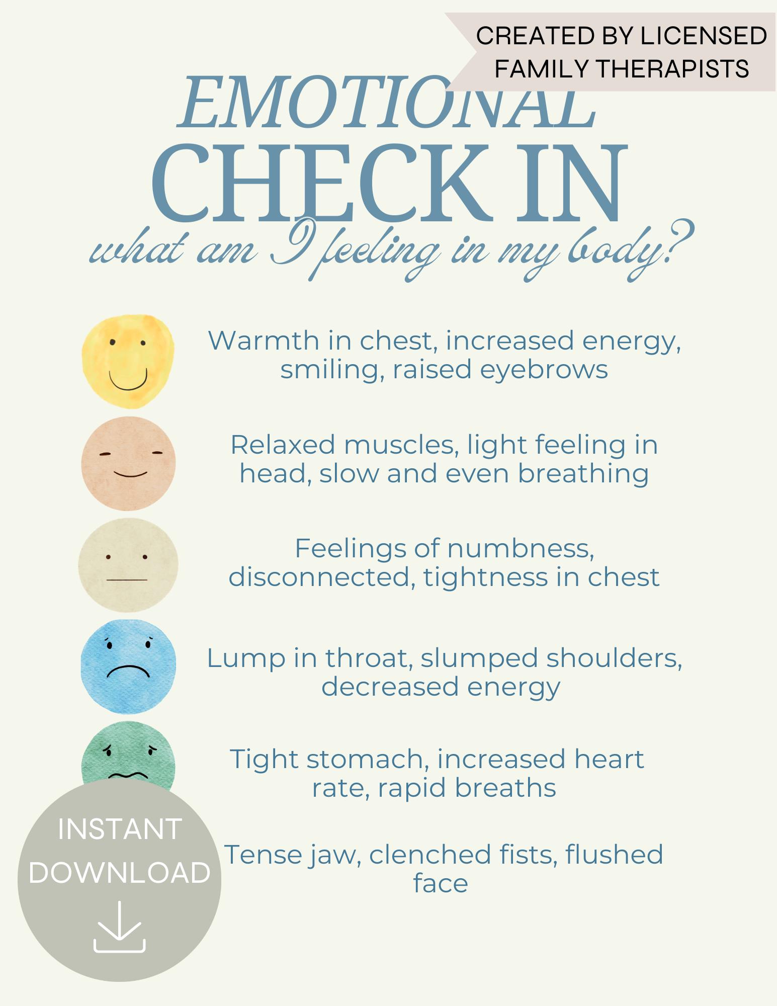 Printable Emotional Regulation Posters, Emotional Check In, Teens and ...