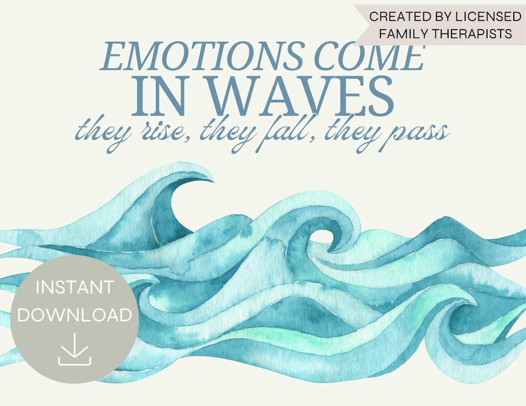 Printable Emotional Regulation Poster, Teens and Kids, Emotions Come in ...