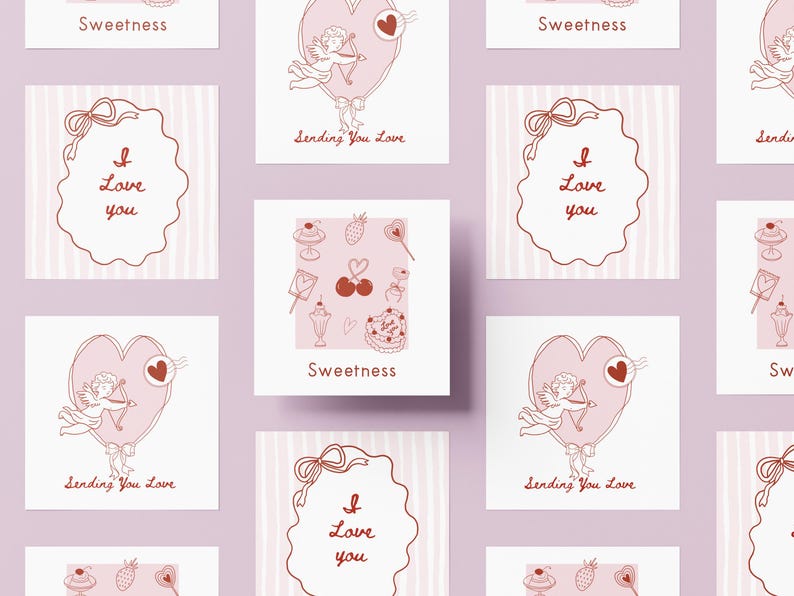 Valentine’s Day Clipart, 102 Hand-drawn SVG & PNG Elements, Whimsical ...