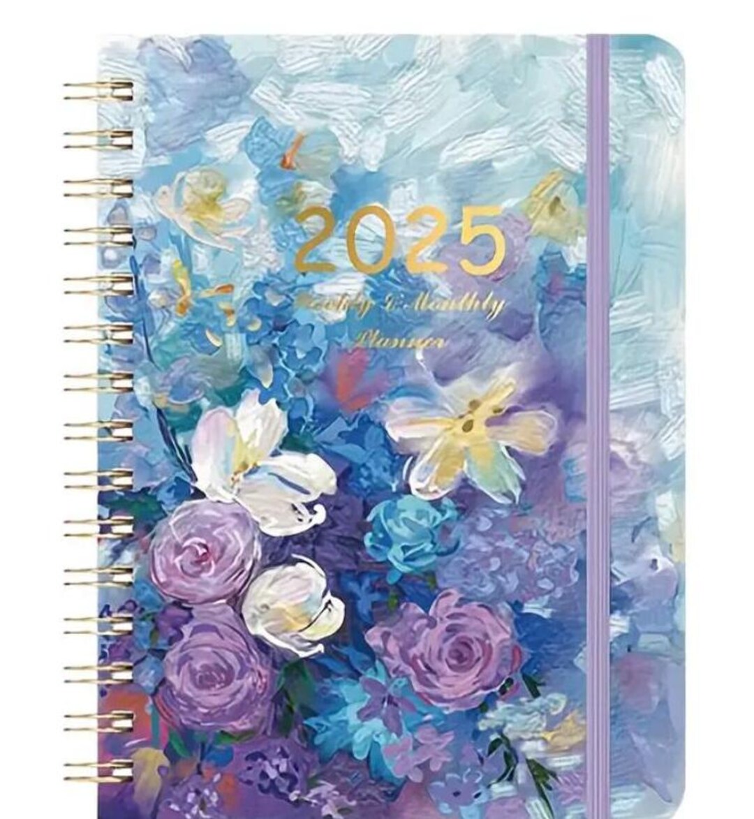 Spiral -bound Yearly -monthly-daily Planner/ Journal. Compact Journal ...