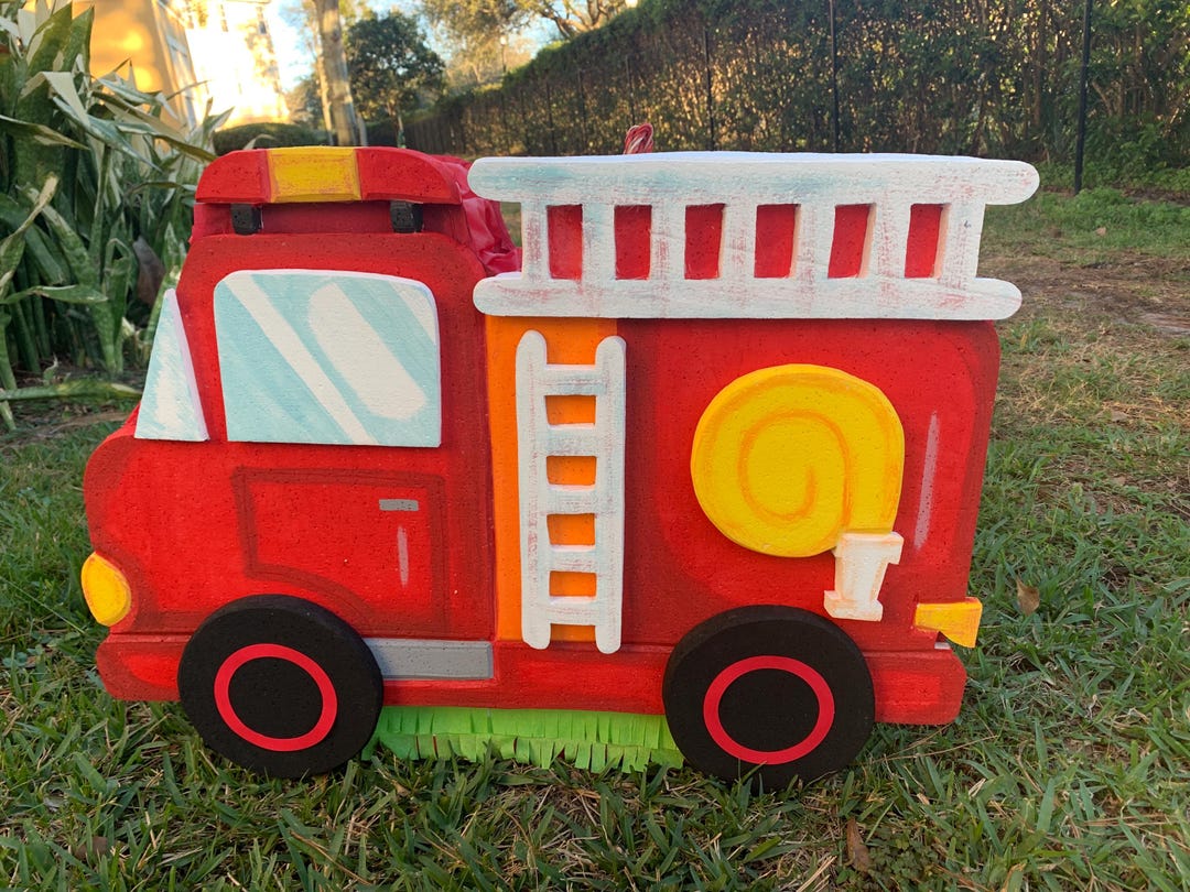 Fire Truck Pinata, Fire Truck Party, Fire Truck Decor , Fire Truck,s ...