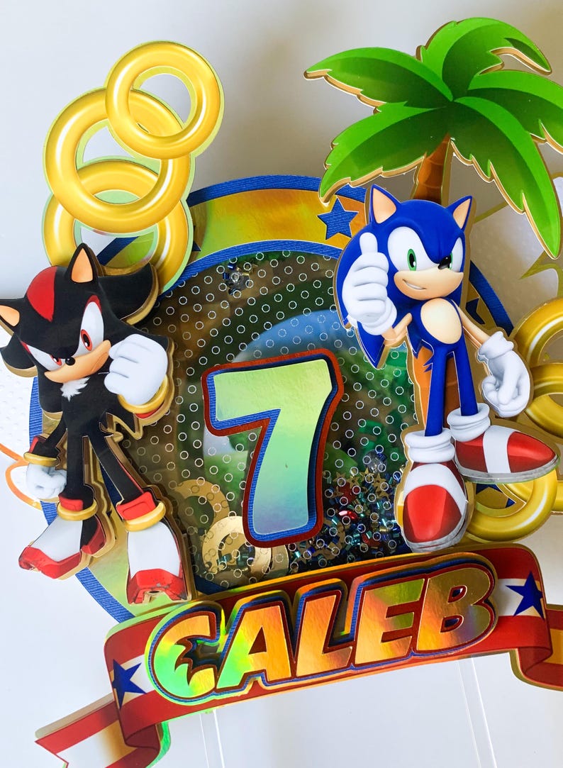 Sonic Cake Topper, Sonic Party, Sonic Decor, Sonic Birthday, Sonic Cake ...