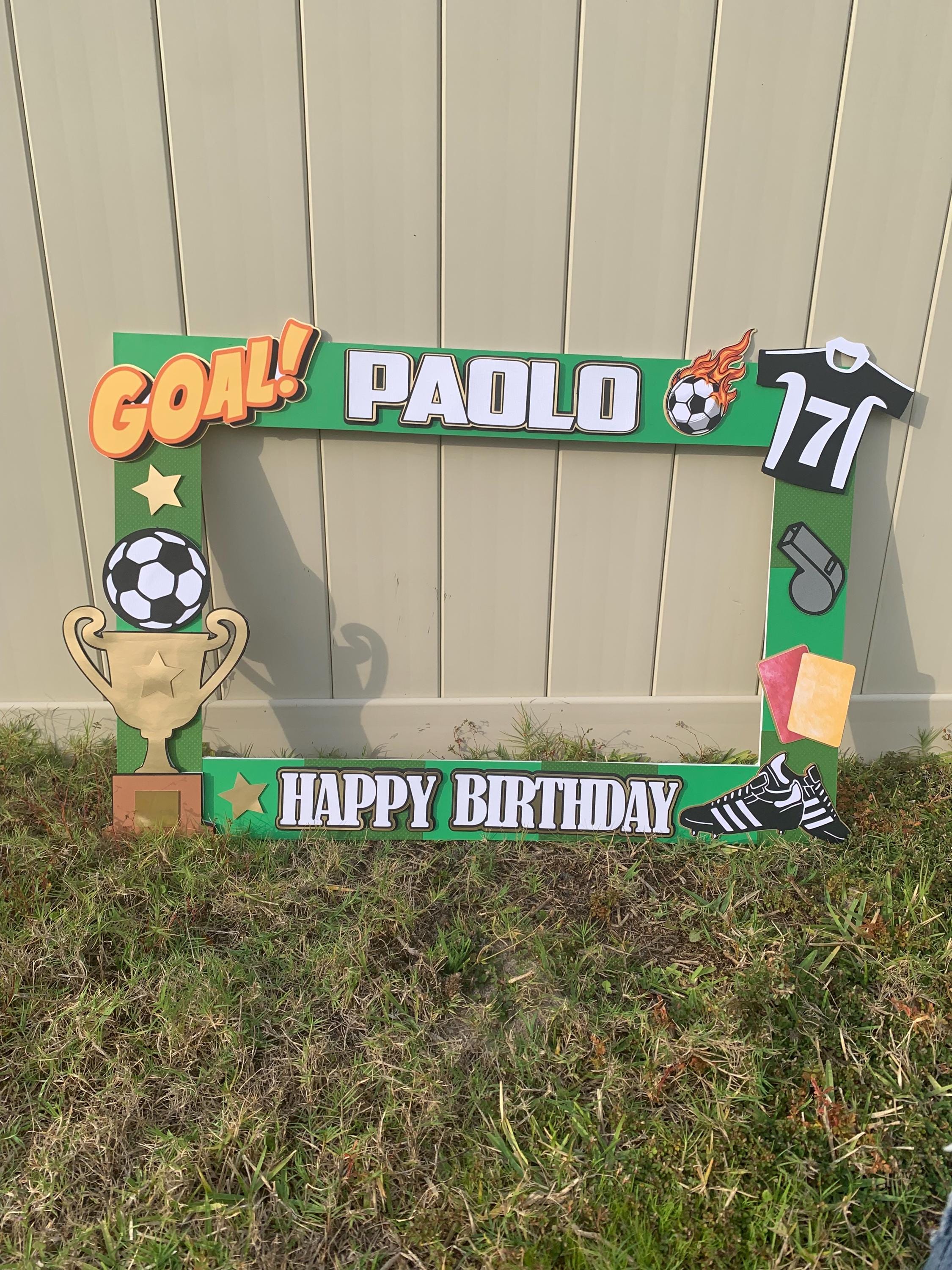 Photo Booth Soccer Party Selfie Frame Soccer, Selfie Frame Party, Frame ...