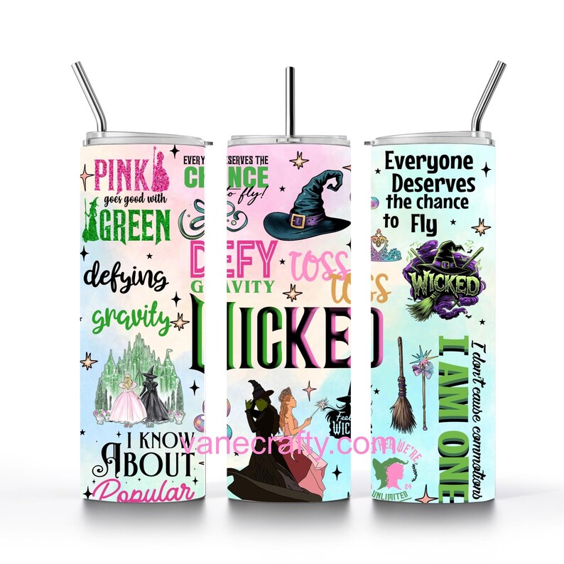 Wicked Movie Tumbler, Cup, , Wicked Party, Wicked Decor, Wicked ...