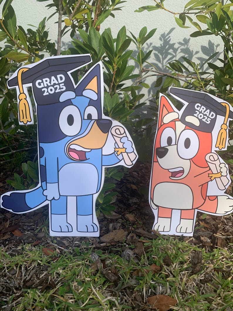 Bluey Grad Decor, Grad 2025, Bluey Graduat, Bluey, Bingo Cutout, Bluey ...