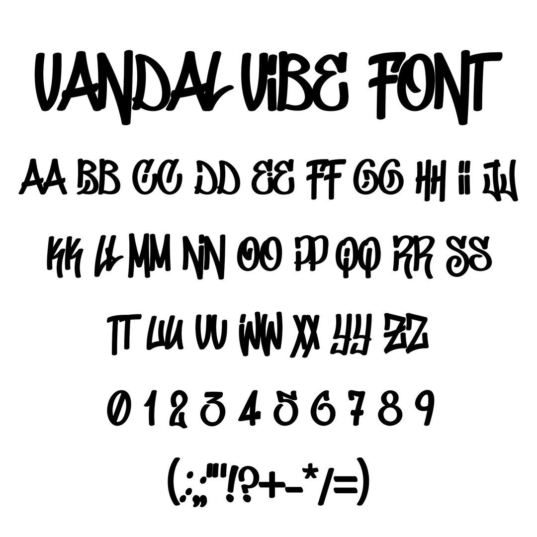 Vandal Vibe Font – Bold Graffiti Style | PNG, SVG, TTF | Street Art ...