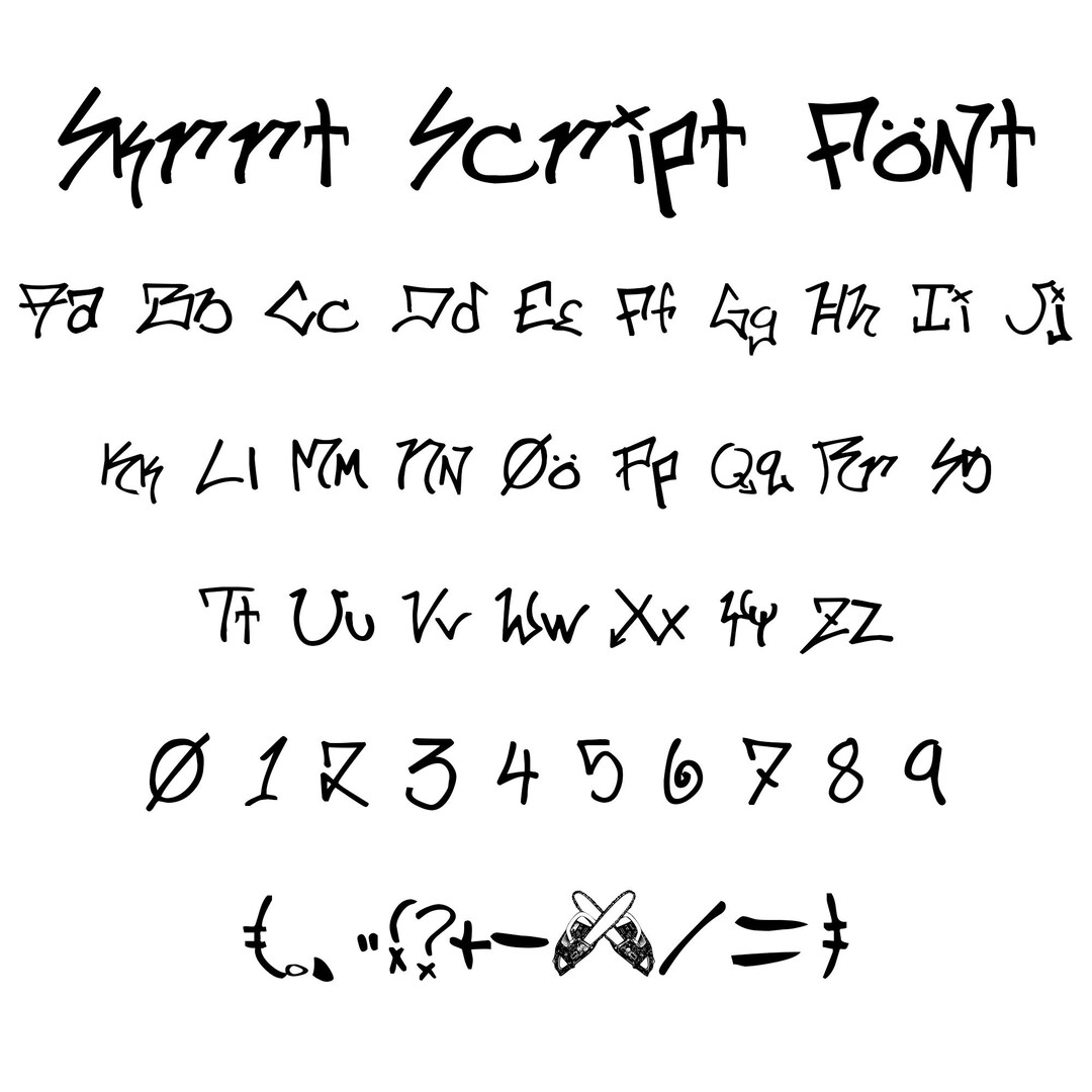 Skrrt Script Font – Bold Graffiti Style | PNG, SVG, TTF | Street Art ...