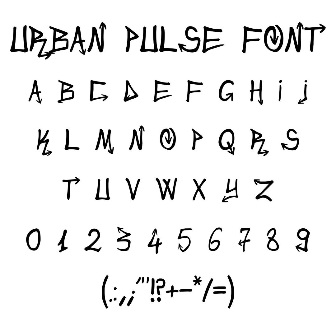 Urban Pulse Font – Bold Graffiti Style | PNG, SVG, TTF | Street Art ...