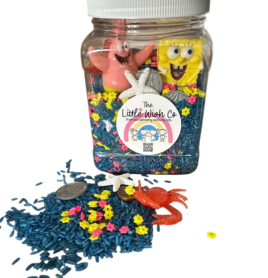Spongebob Pour & Play-sensory Play-kids Birthday Gift-pretend Play ...
