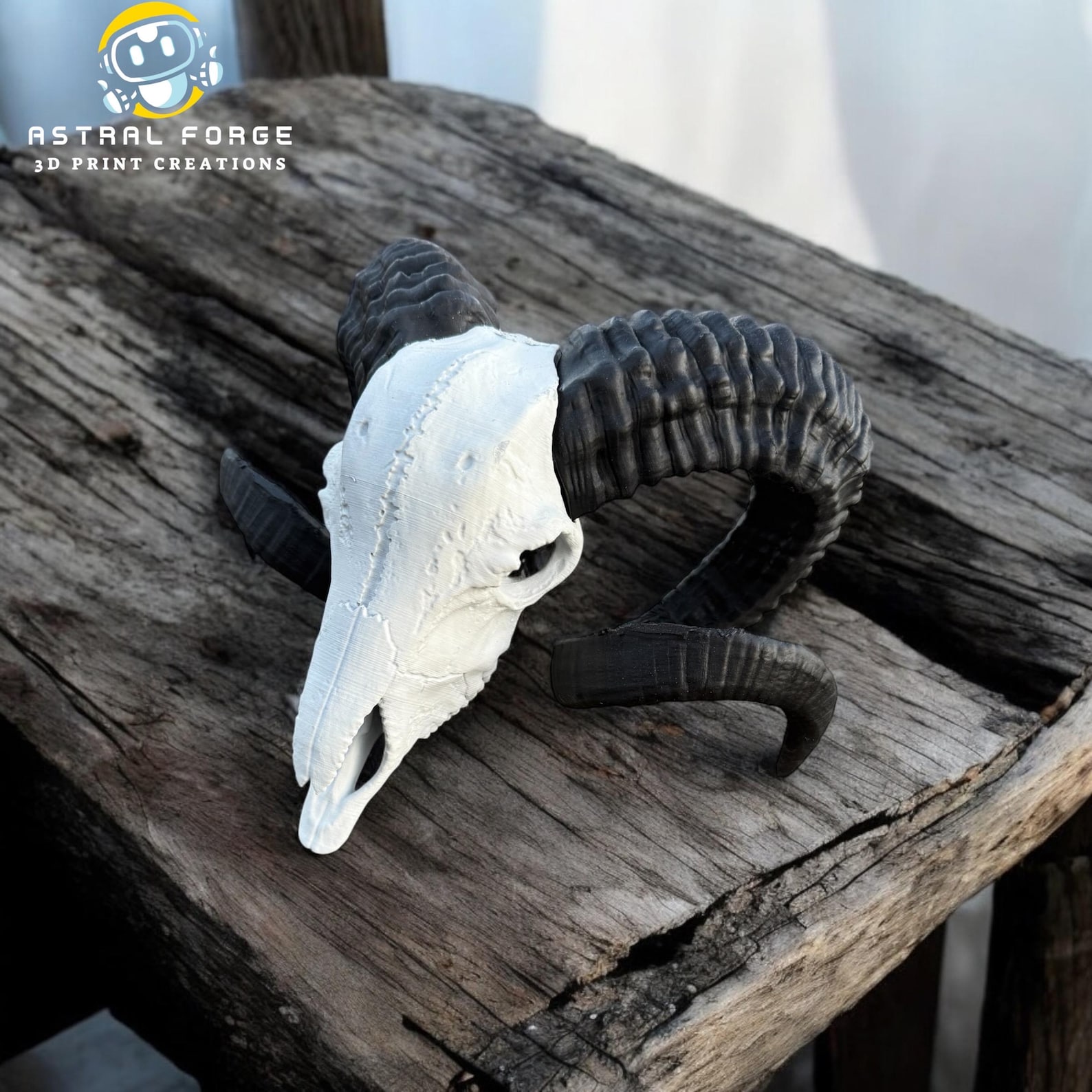 3D Printed Ram Skull: Life Size - Etsy