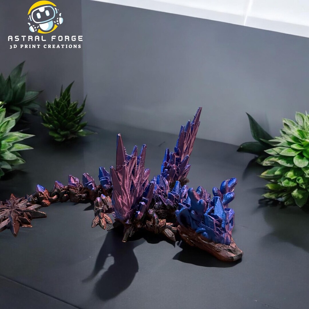 3D Printed Snow Flake Dragon - Etsy