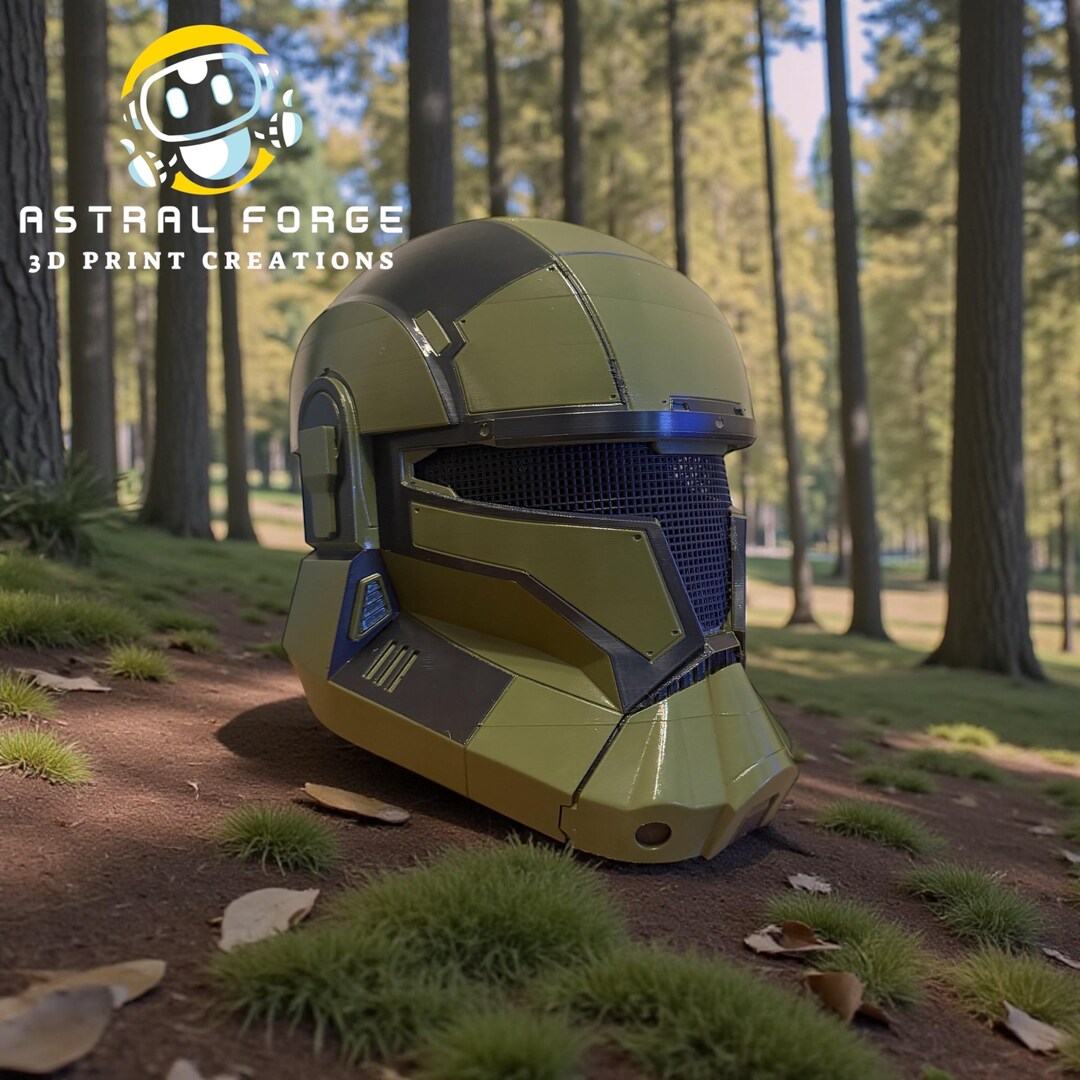 3D Printed Spartan Star Wars Clone Helemt: Green/black - Etsy
