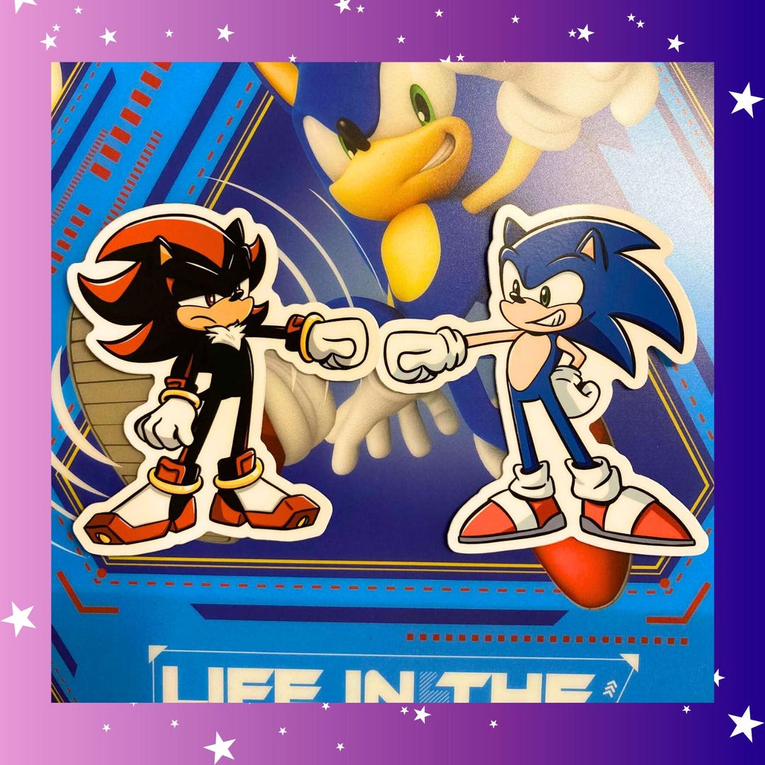 Sonic & Friends Silver Knuckles Amy Fist Bump Stickers - Etsy