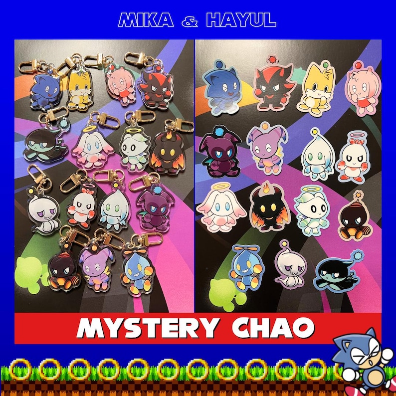 Sonic the Hedgehog Chao Garden Mystery Keychain and Sticker - Etsy