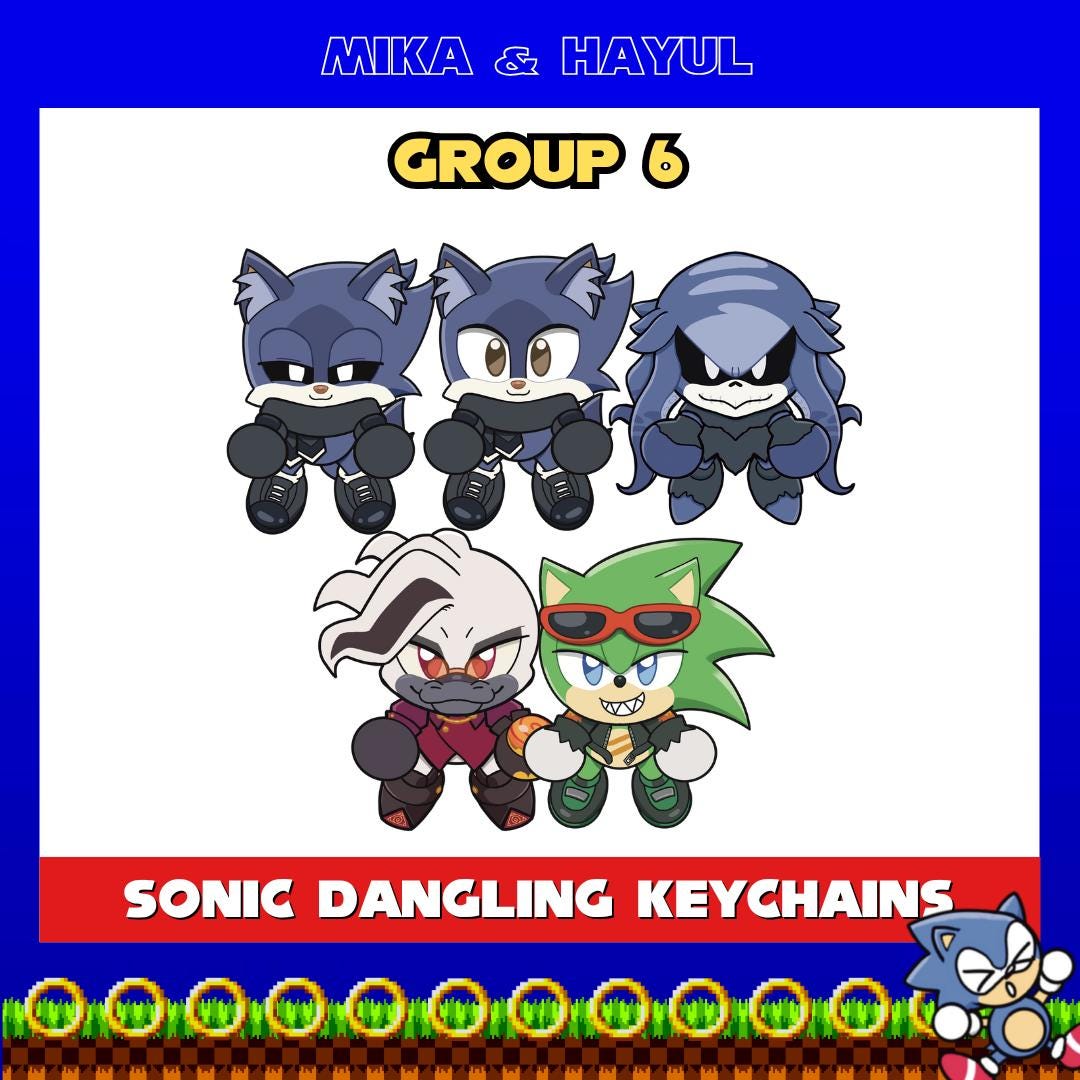 Sonic Scourge Duo Mimic Starline Archie IDW Dangling Acrylic Keychain ...
