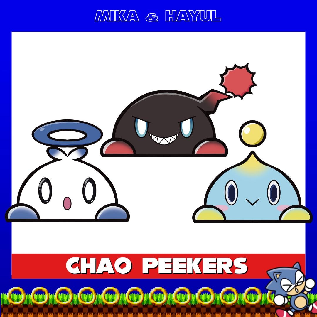 Sonic Chao Garden Normal Hero Dark Chao Car Peeker - Etsy