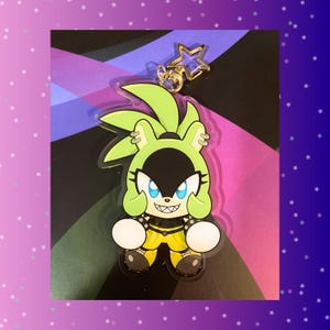 Sonic and Friends Dangling Acrylic Keychain: IDW Surge, Kit, Tangle ...