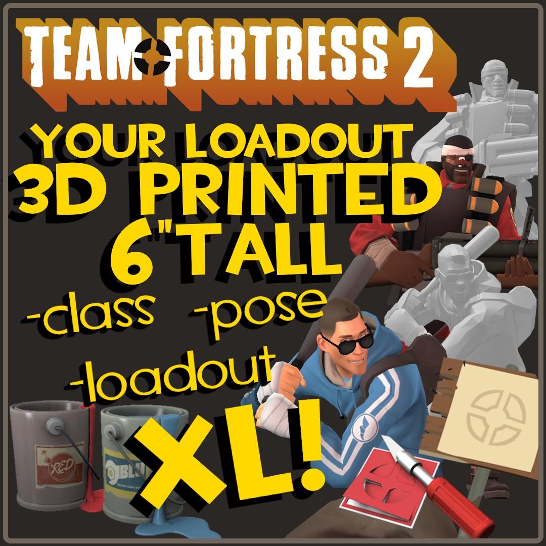 Your XL Loadout! - 6" Team Fortress 2 Custom 3D Prints - Etsy
