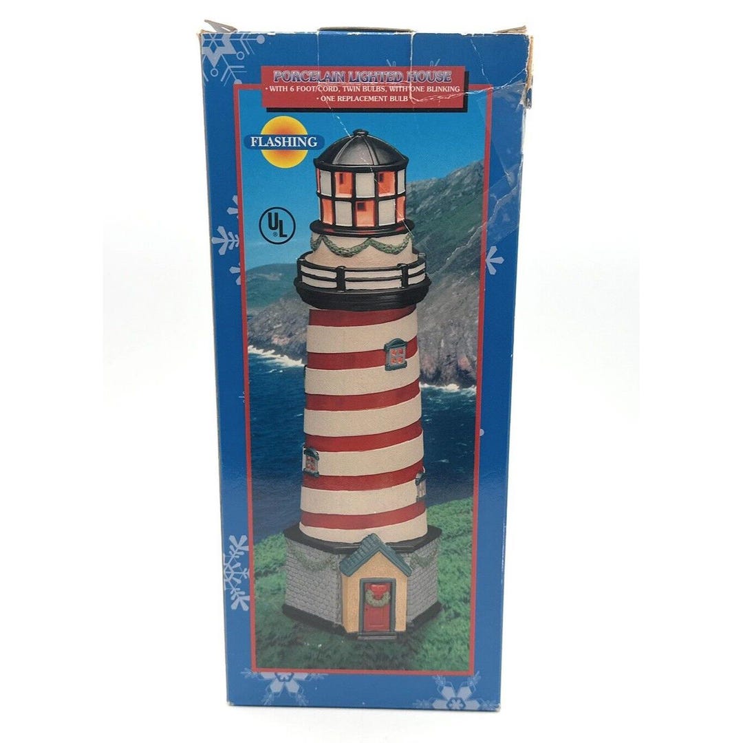 LEMAX Village Collection Sandy Shoals Lighthouse Lighted Building, 1996 ...