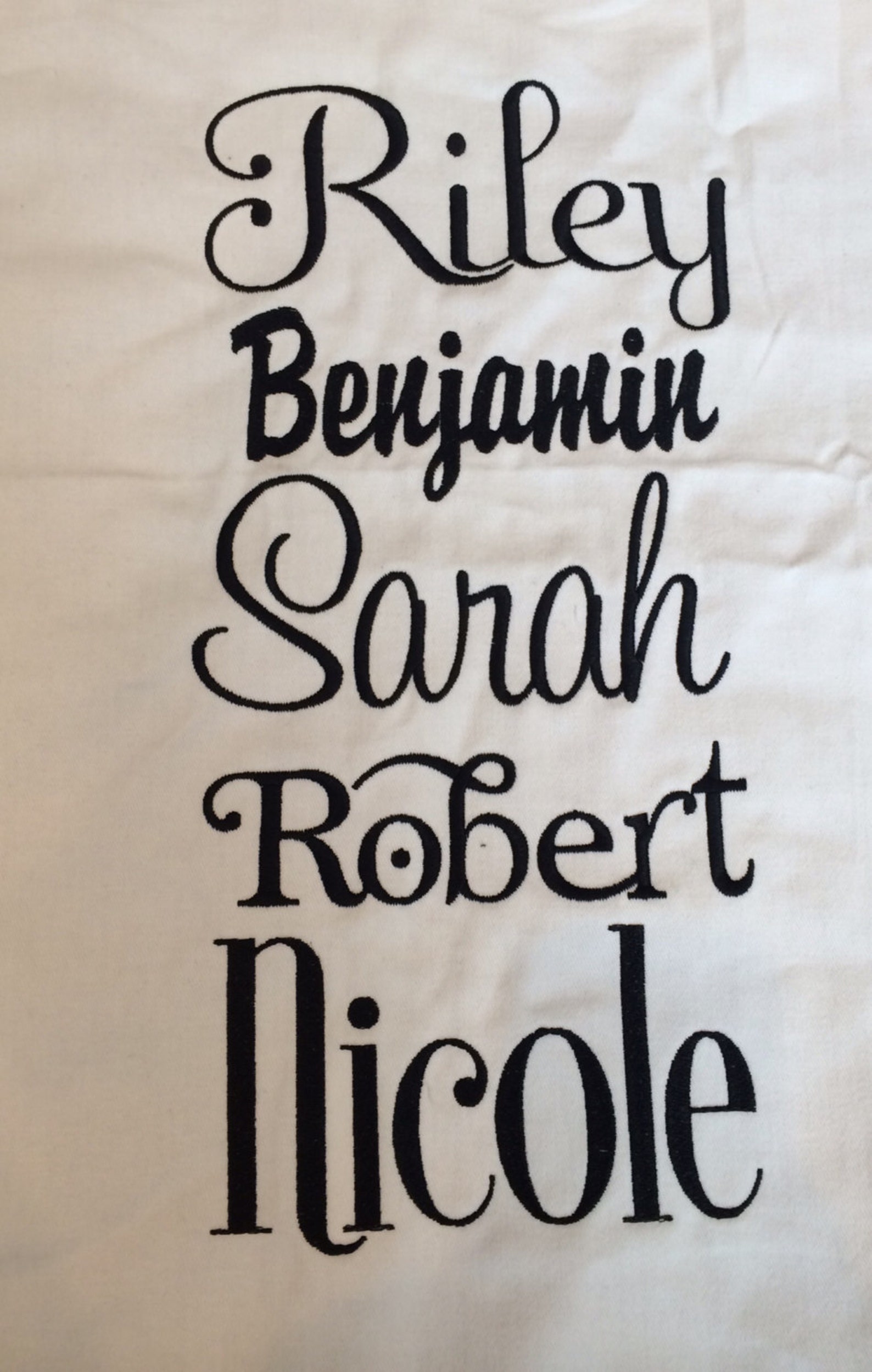 Profesional Embroidery YOU Pick Font and Color - Etsy