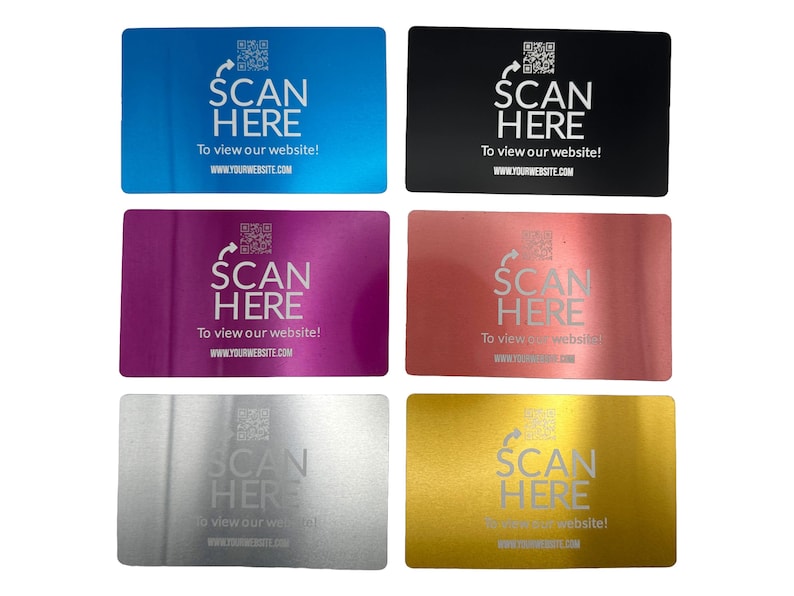 Laser Engraved Metal Business Cards: Custom Aluminum, Double-sided - Etsy