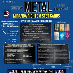 Custom Police Miranda Cards - Etsy