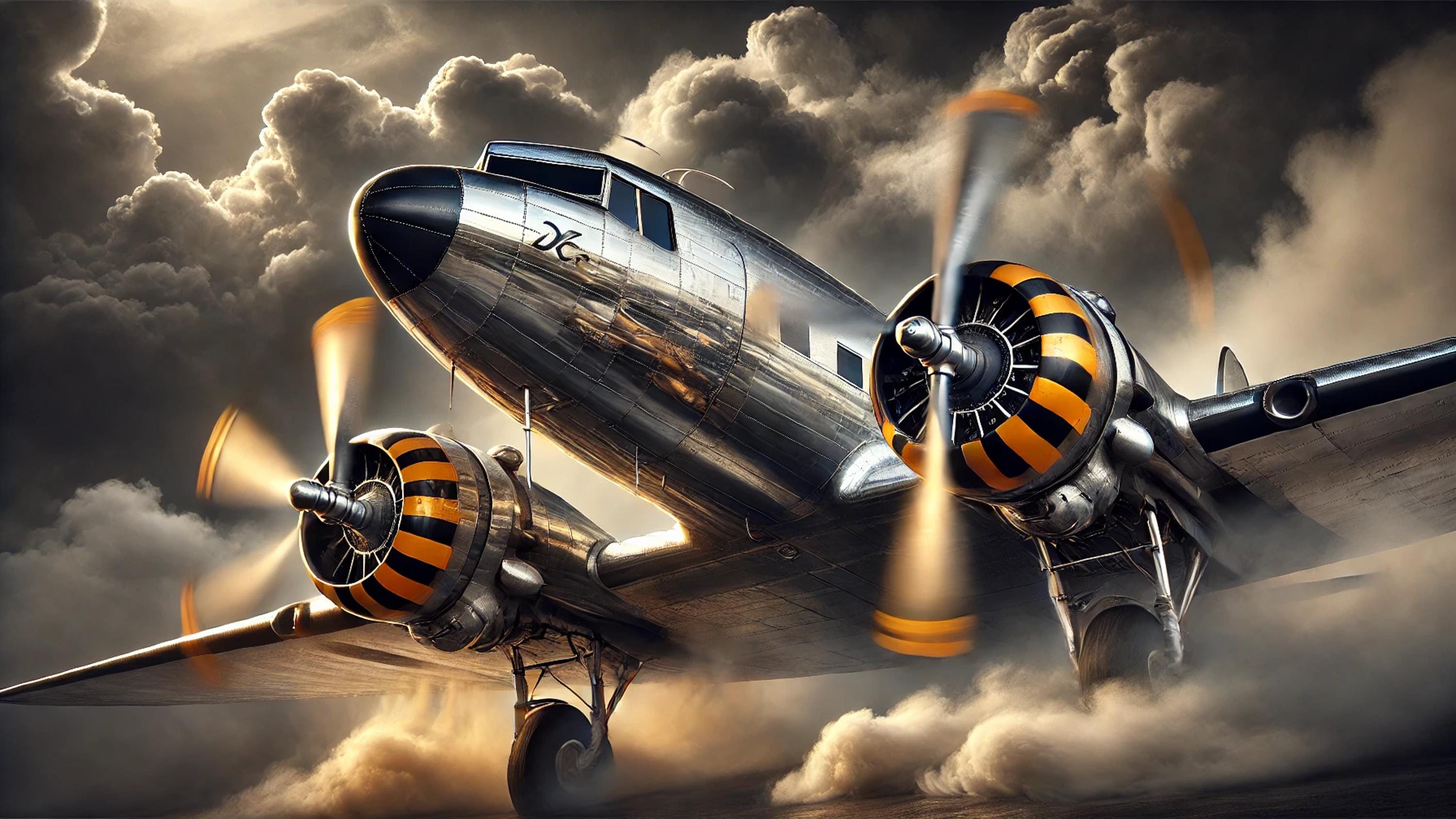 VINTAGE DC-3 Aviation Art Print | Perfect for Pilots & Airplane ...