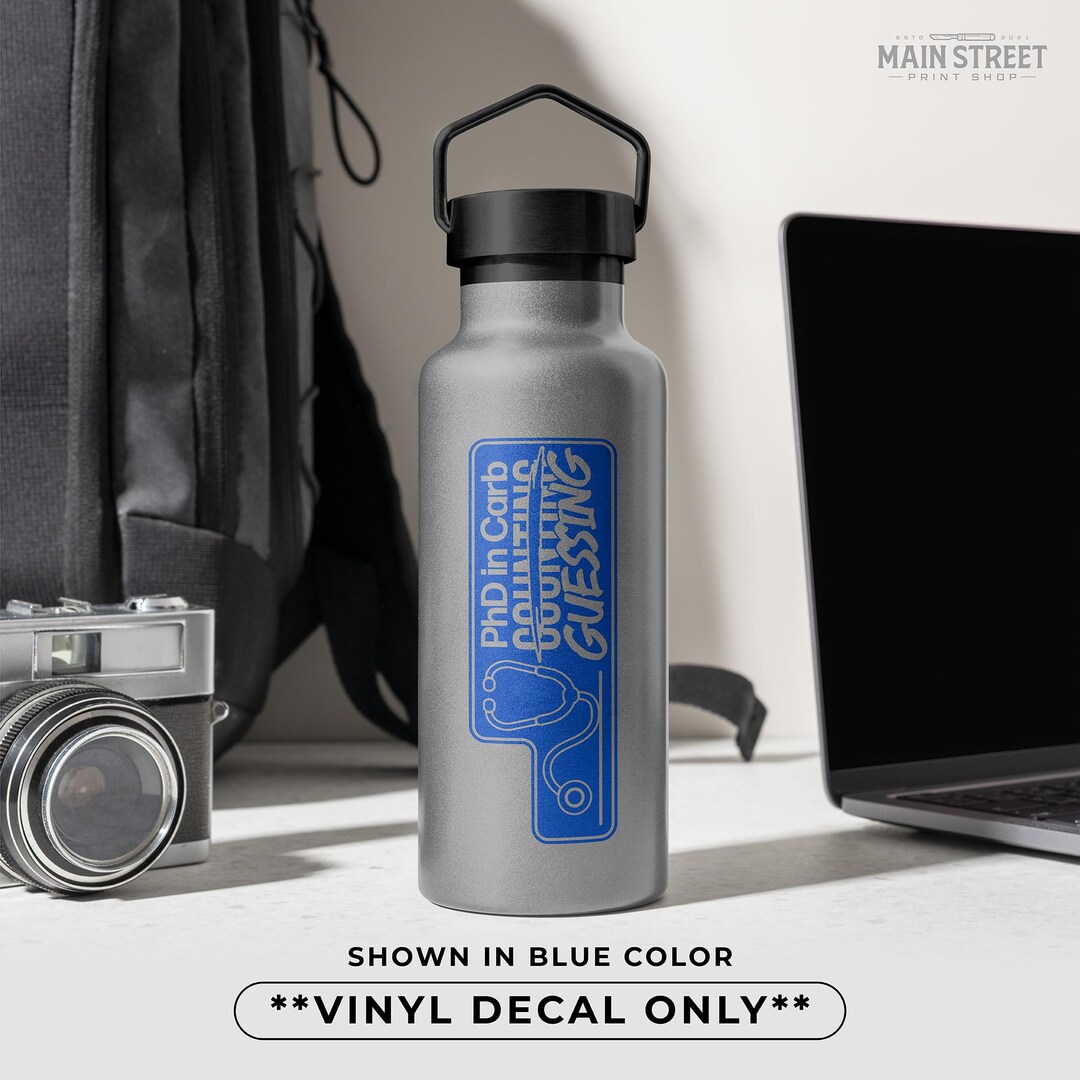 Type 1 Diabetes Awareness Ribbon Decal Phd in Carb Guessing Perfect for ...