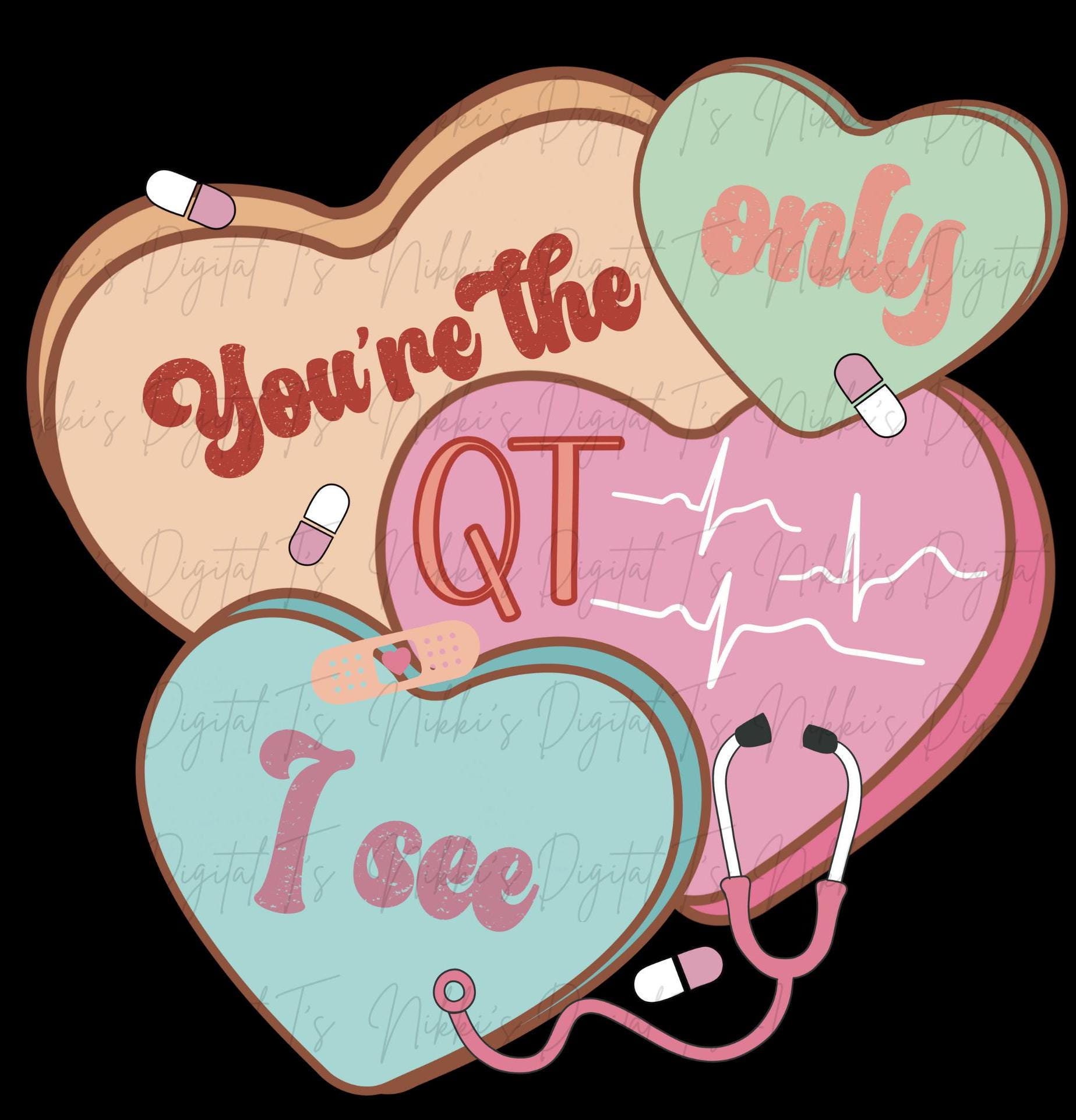 Valentine Nurse Png 300 DPI, Candy Hearts, Cardiac Nurse, Funny Nurse ...