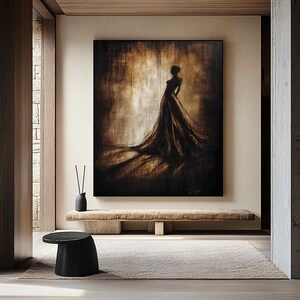 Abstract Painting of a Woman's Back Copper Abstract Art Beautiful ...