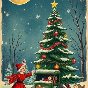 50 Vintage Retro Christmas Posters 2024 Wall Decor to Print - Etsy