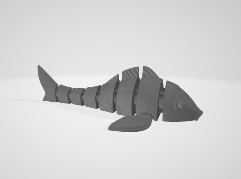 Articulated Koi Fish STL File – 3D Print Flexible Fish Toy, Fidget ...