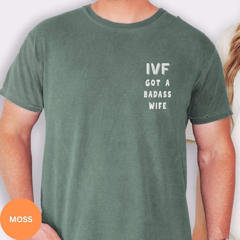 IVF Dad Shirt: Badass Wife, Lucky Embryo - Funny Infertility Gift - Etsy