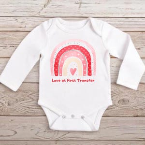 IVF Love at First Transfer Baby Bodysuit, IVF Baby Valentine Onesie ...