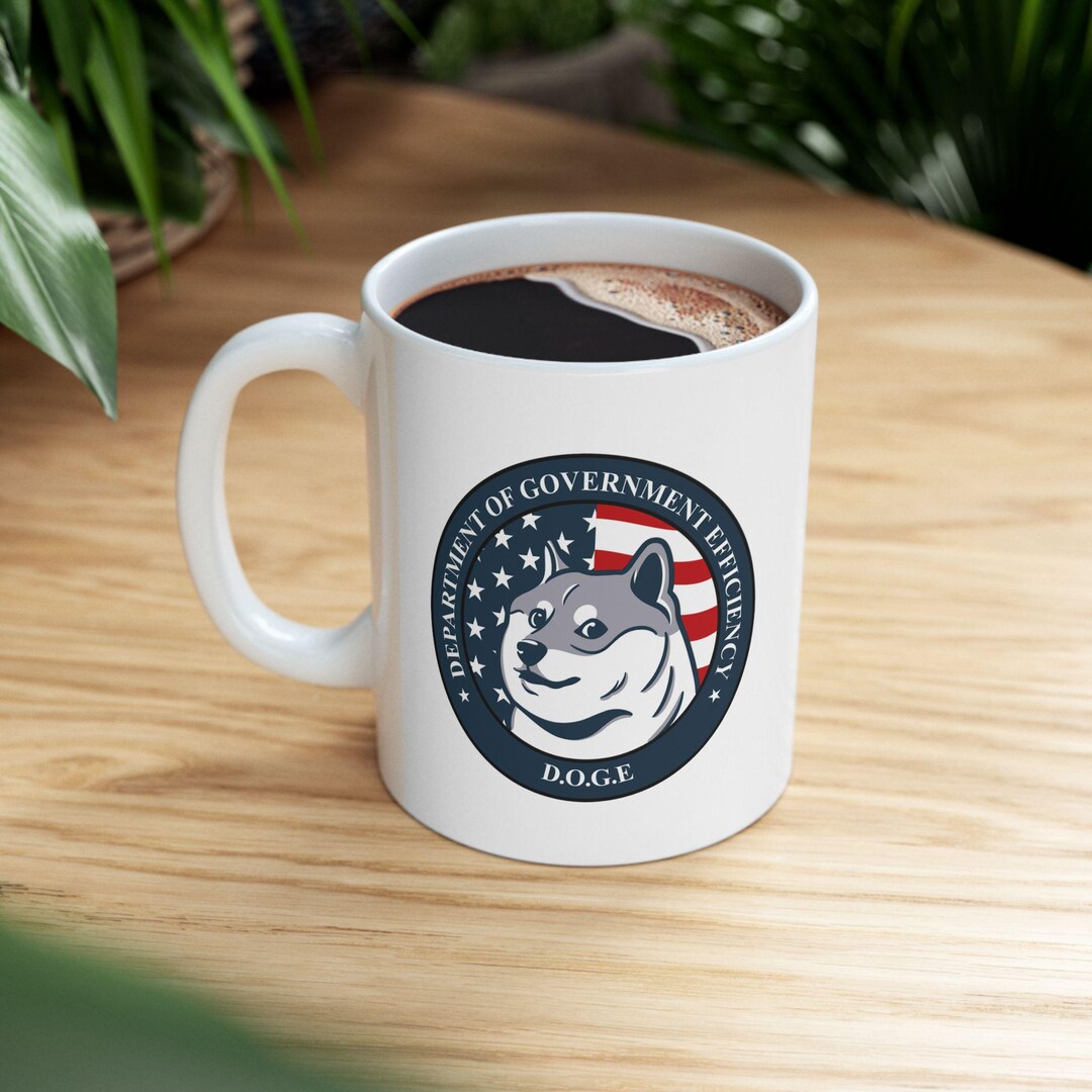Ceramic Mug, Elon Musk DOGE Donald Trump Department of Government ...