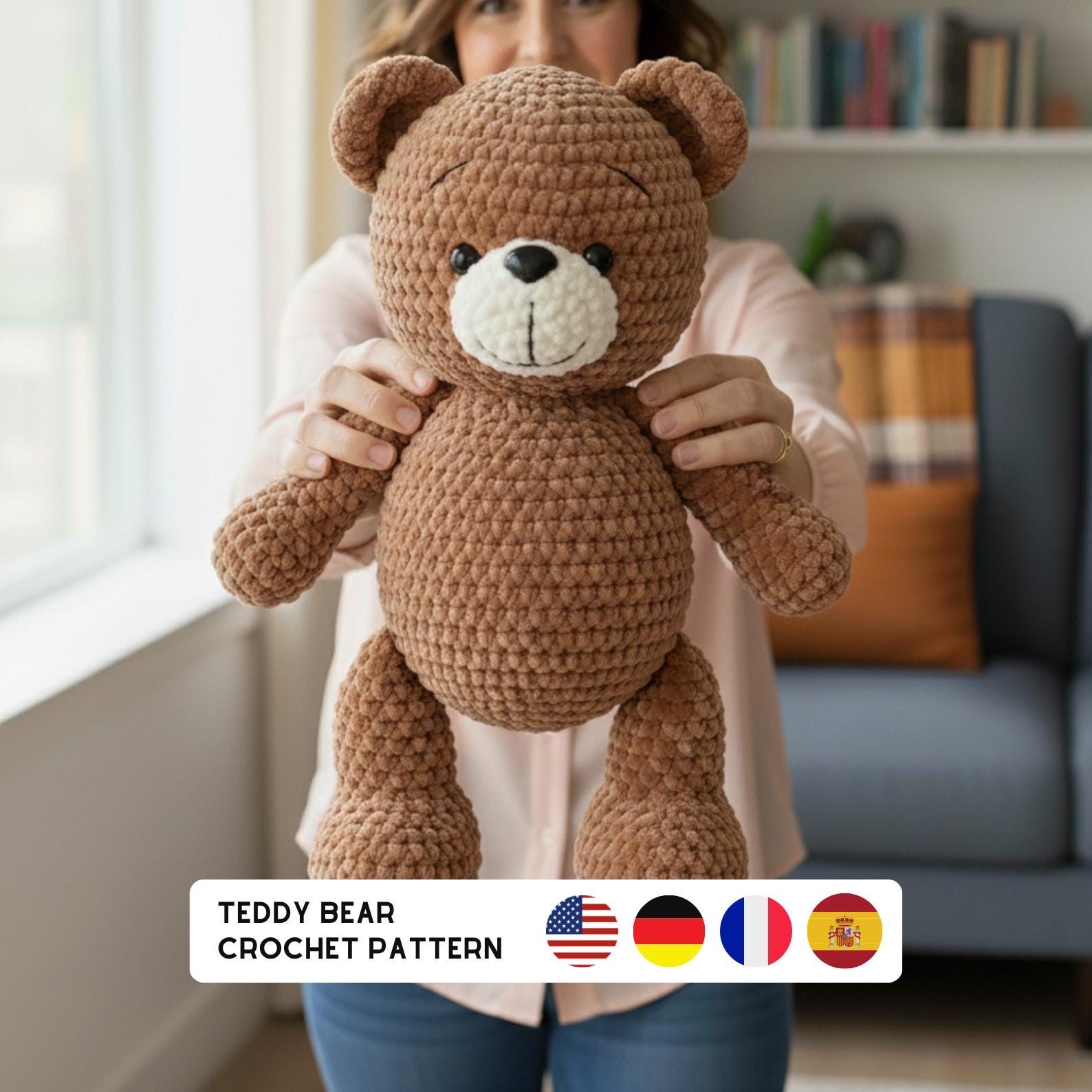 Teddy Bear Crochet Pattern – Easy Amigurumi Toy (PDF Download) - Etsy