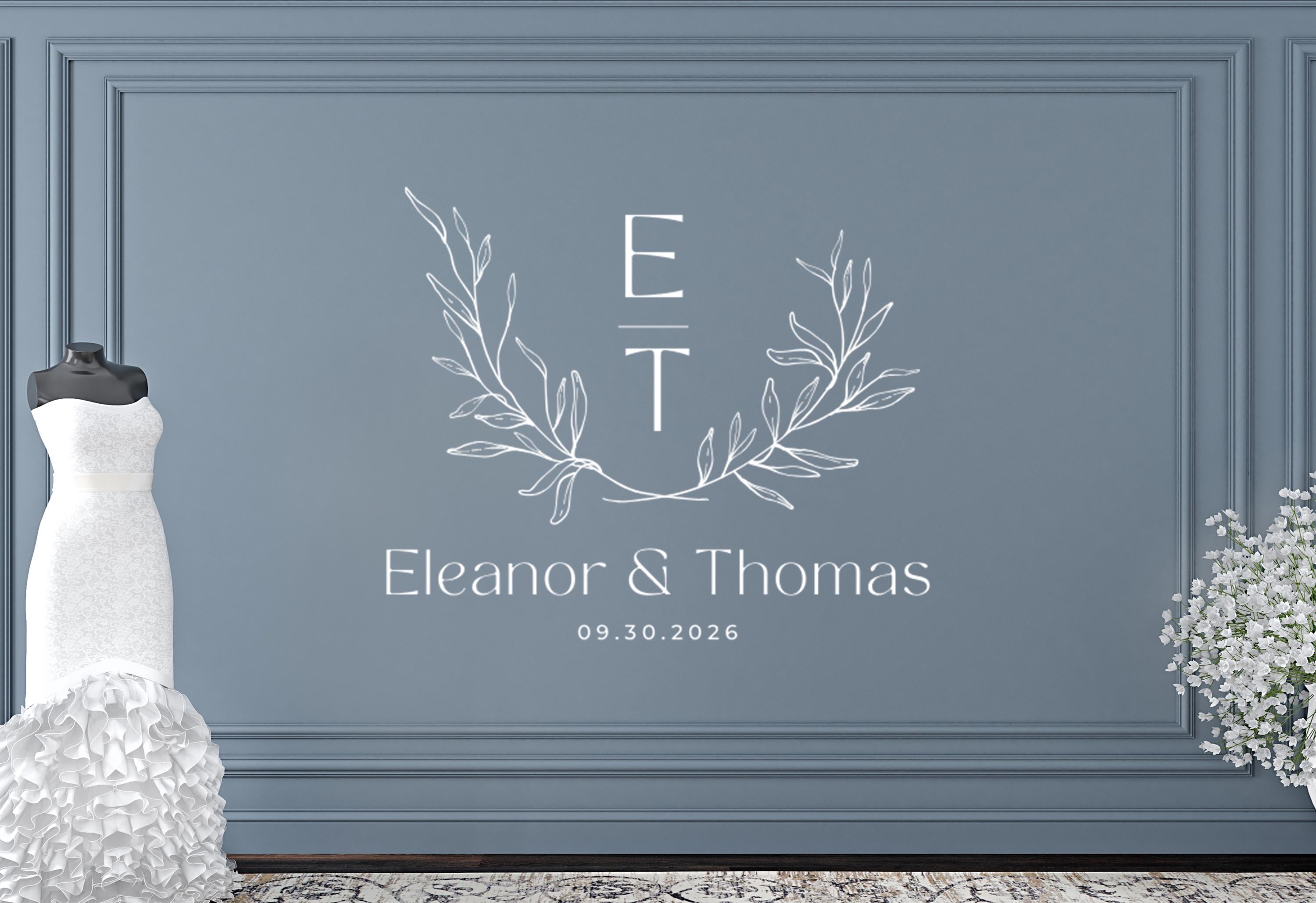 Custom Wedding Crest Logo, Personalized Monogram Initials, Digital ...
