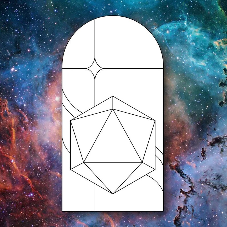 Dnd D20 Die Stained Glass Pattern Dungeons and Dragons D20 Die - Etsy