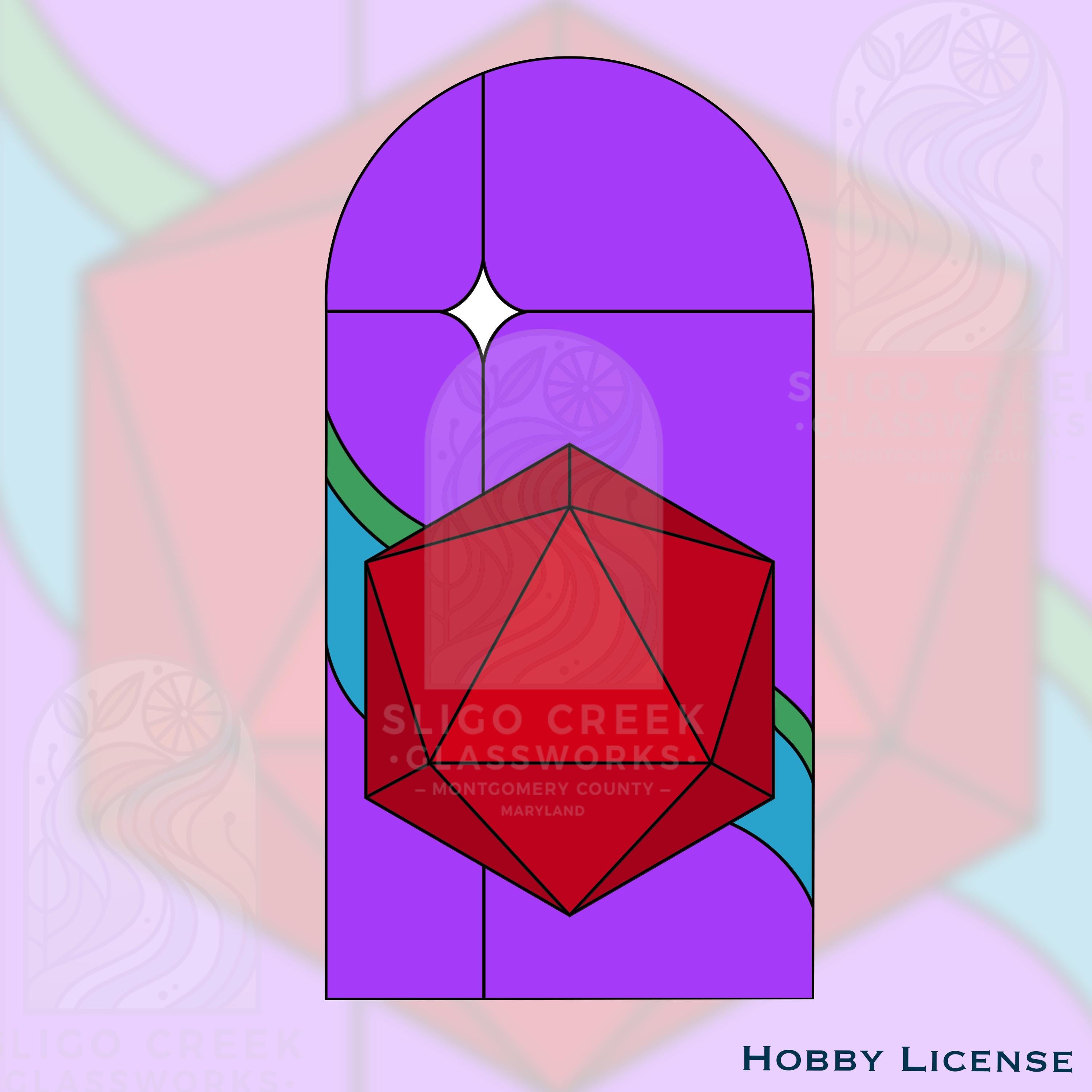 Cosmic D20 Stained Glass Pattern – Dnd Suncatcher (PDF/SVG) - Etsy