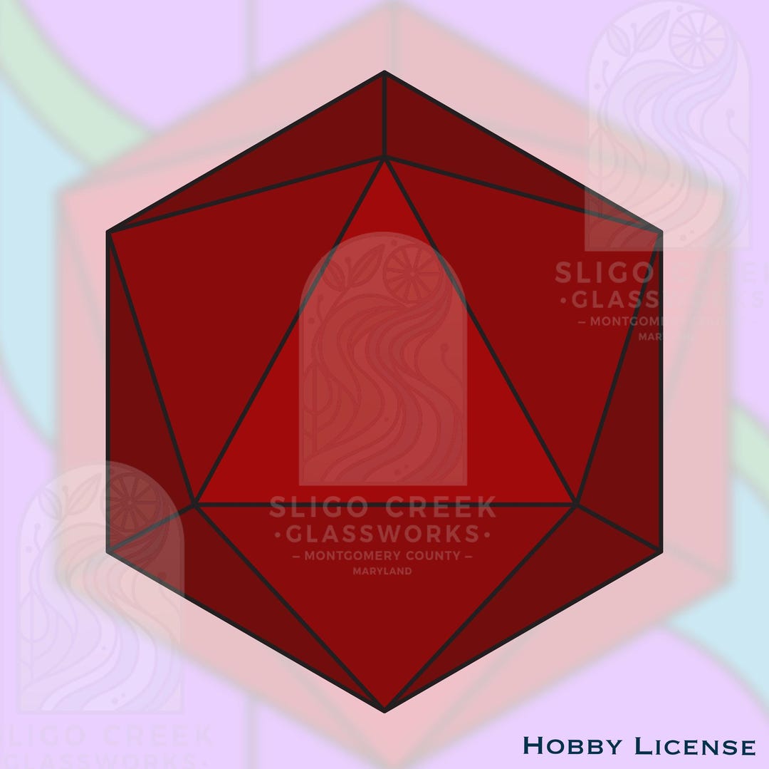 Dnd D20 Die Stained Glass Pattern - Dungeons and Dragons D20 Die - Etsy