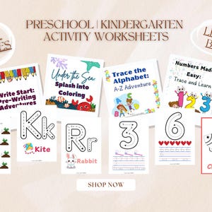 Preschool and Kindergarten Printable Activity Worksheets | Learning ...