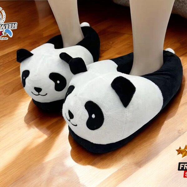 Panda Slippers - Etsy