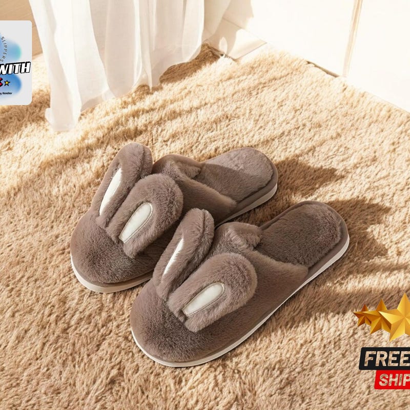 Rabbit Slippers - Etsy