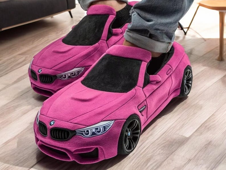 Car Plush Slippers | Vehicle Shape Stuffed Shoes | Winter Warm Indoor ...