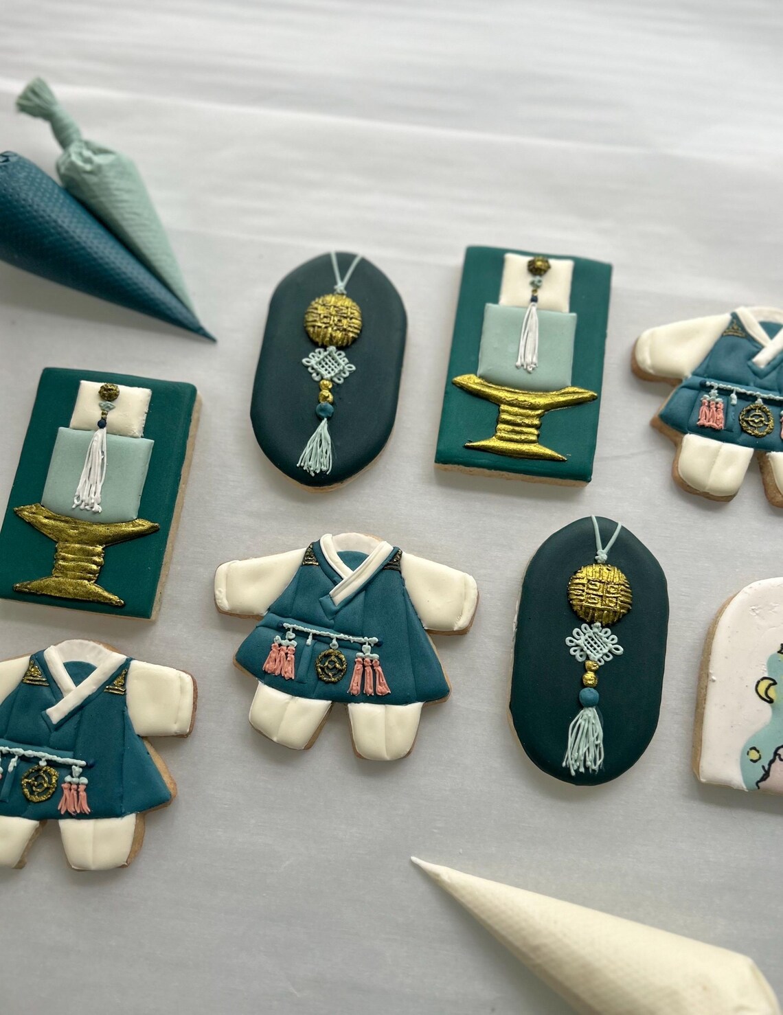 Modern Korean Dol Doljanchi Doljabi Hanbok Custom Cookie Set (boys ...