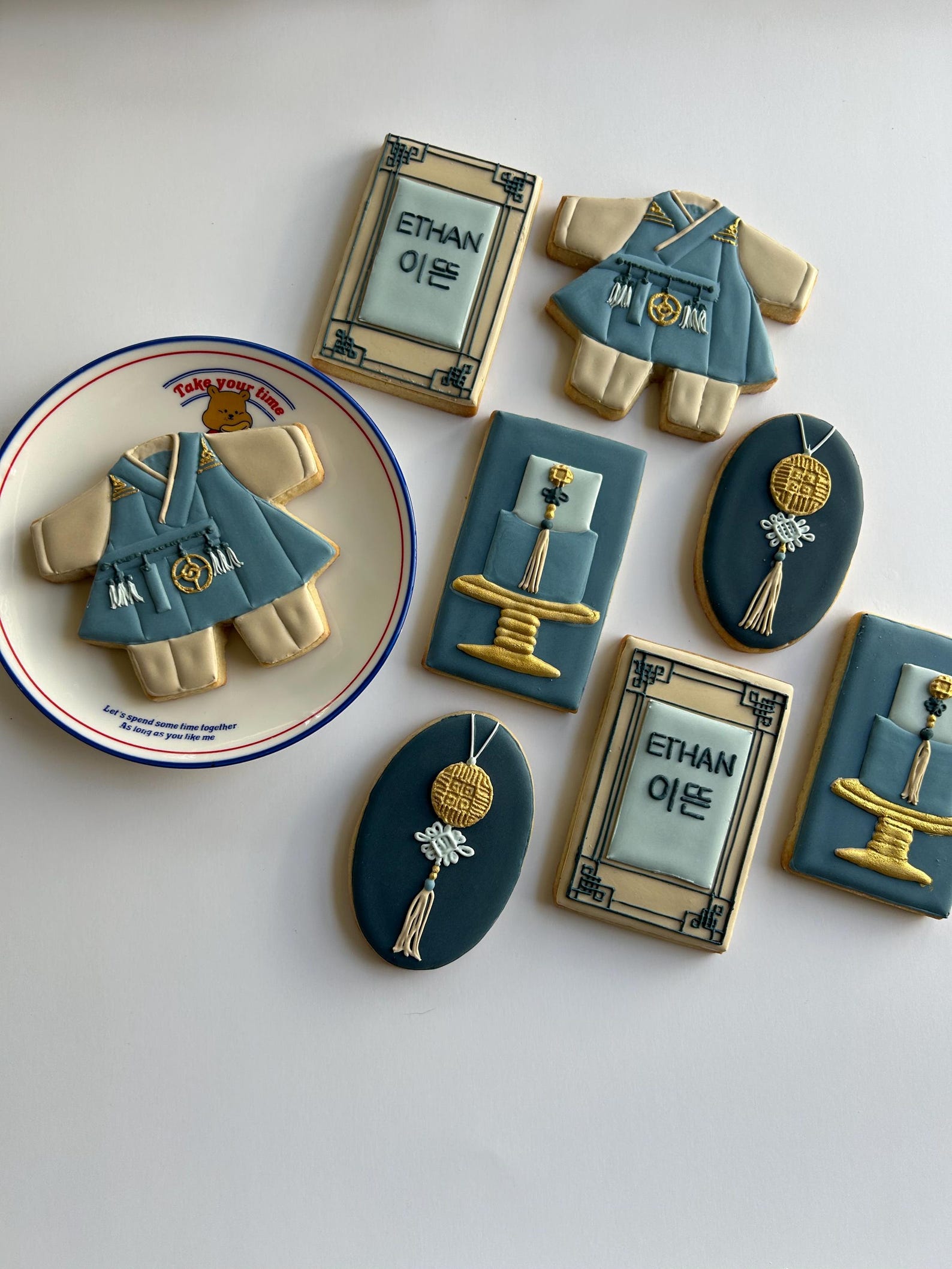 Modern Korean Dol Doljanchi Doljabi Hanbok Custom Cookie Set (boys ...