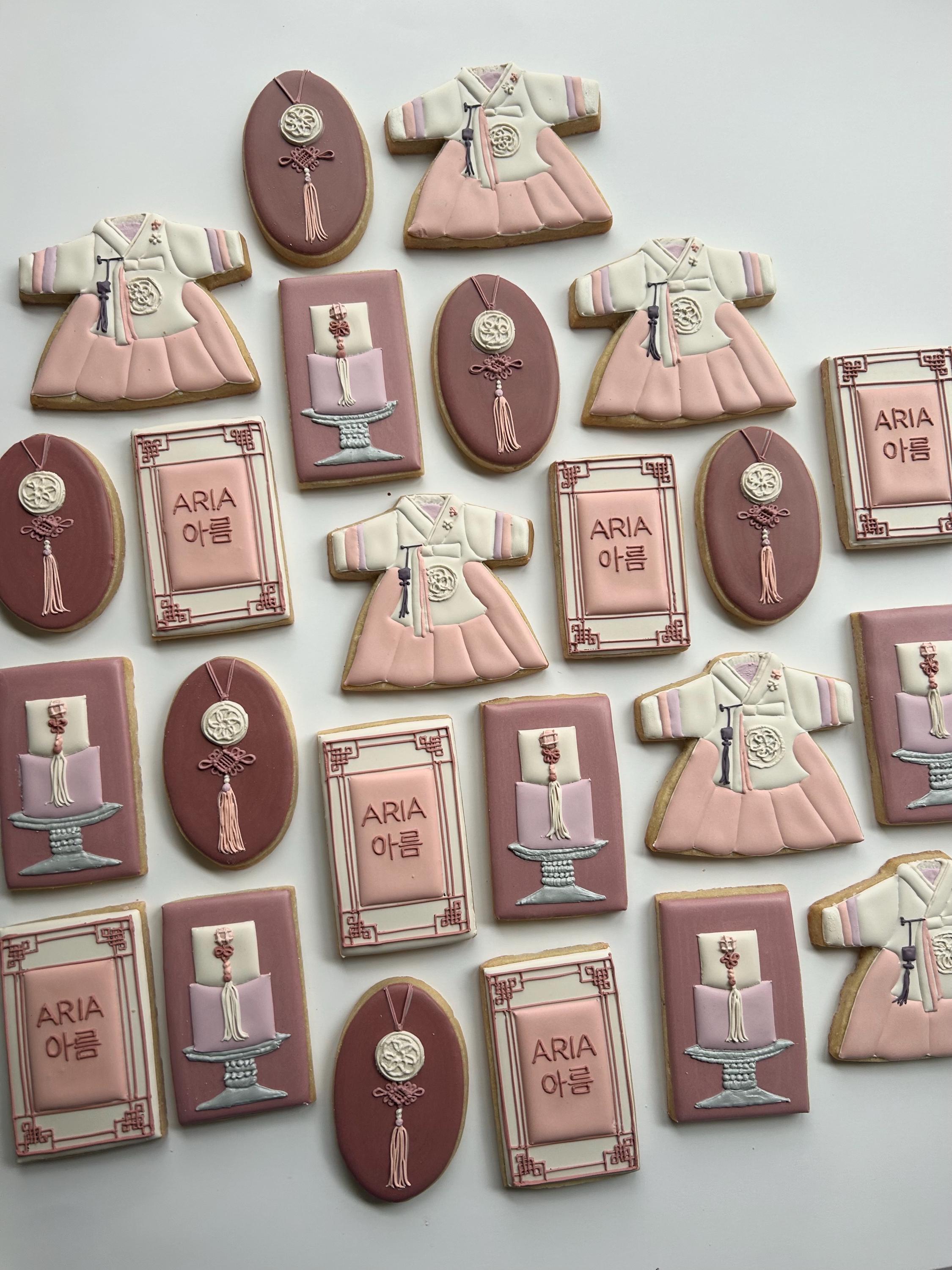 Modern Korean Dol Doljanchi Doljabi Hanbok Custom Cookie Set (girls ...