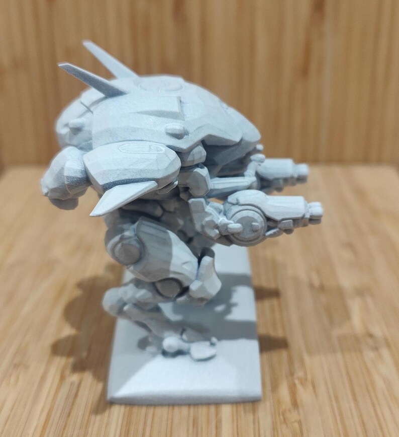 3D Printed Overwatch D.va and Meka Robot 8cm (un-primed Grey) - Etsy