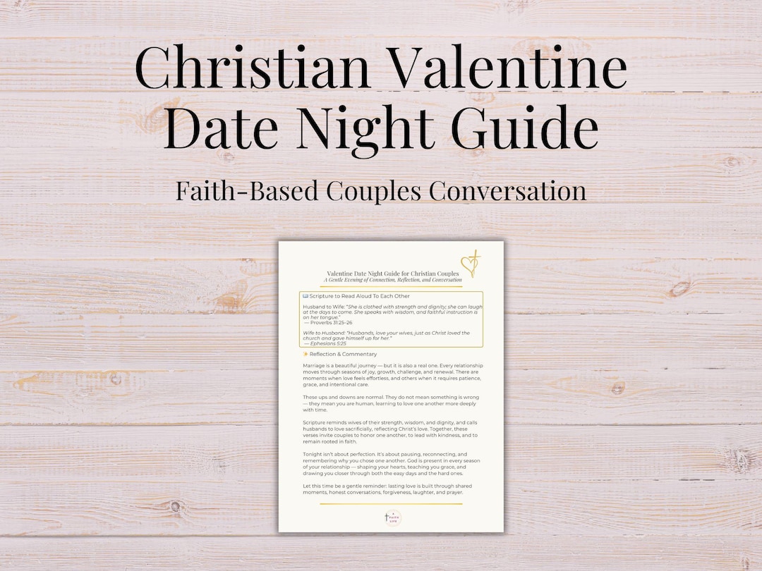 Christian Valentine Date Night Guide | Faith-based Couples Conversation ...